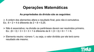 Aula 01 - As quatro operações matemáticas | PPTX