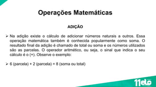 Aula 01 - As quatro operações matemáticas | PPTX