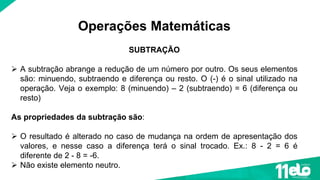 Aula 01 - As quatro operações matemáticas | PPTX