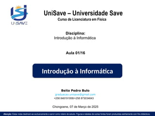 Unisave Aula_01_Introducao_á_Informatica.ppt