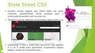 Aula 01 introdução css | PPTX