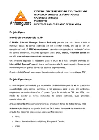 Aula05 - cyrus imap | PDF