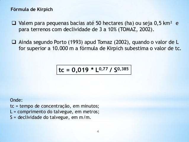 Aula Hidrologia - Método Racional