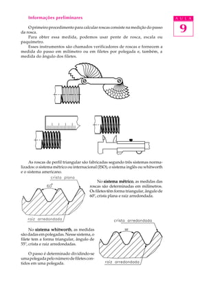Aula 09 cálculos de roscas | PDF