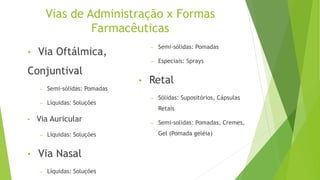Vias de Administração de Medicamentos | PPTX
