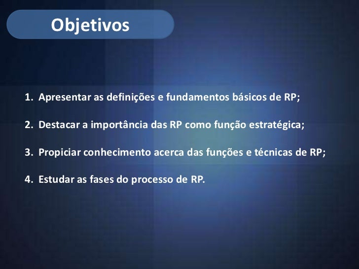 Técnica de RP I - Aula I