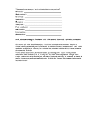 Aula1 - Inglês Instrumental | PDF