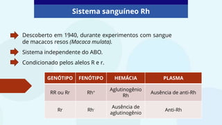 AULA 1 - SISTEMA SANGUINEO E FATOR RH.pptx
