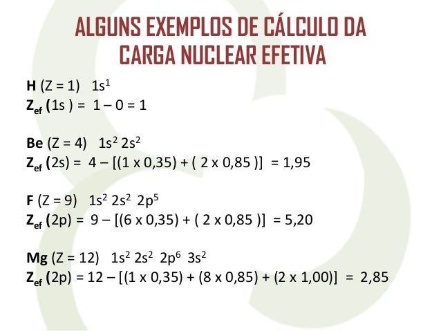 Tendencias Da Tabela Periodica Carga Nuclear Efetiva TABELA PERIÓDICA