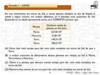 Aula 10 - Gravidade - Física - PVSJ - Prof Elvis | PDF