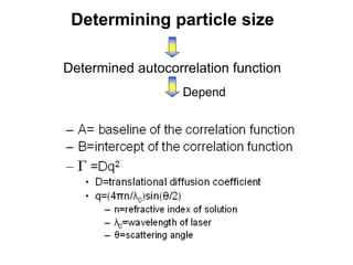 Particles size analysis and light scattering methods | PPT