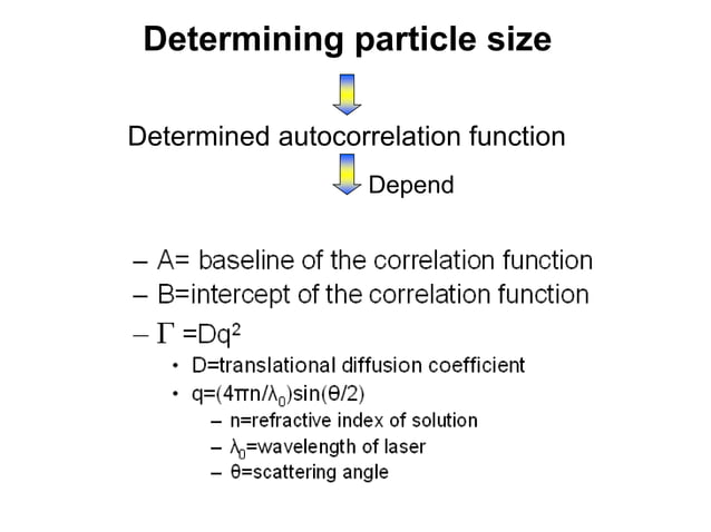 Particles size analysis and light scattering methods | PPT