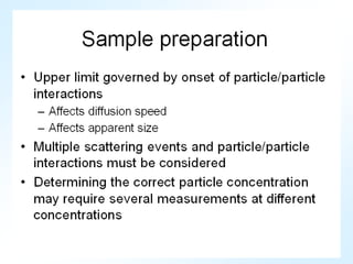 Particles size analysis and light scattering methods | PPT