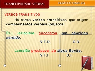 Aula 12 transitividade verbal | PPT