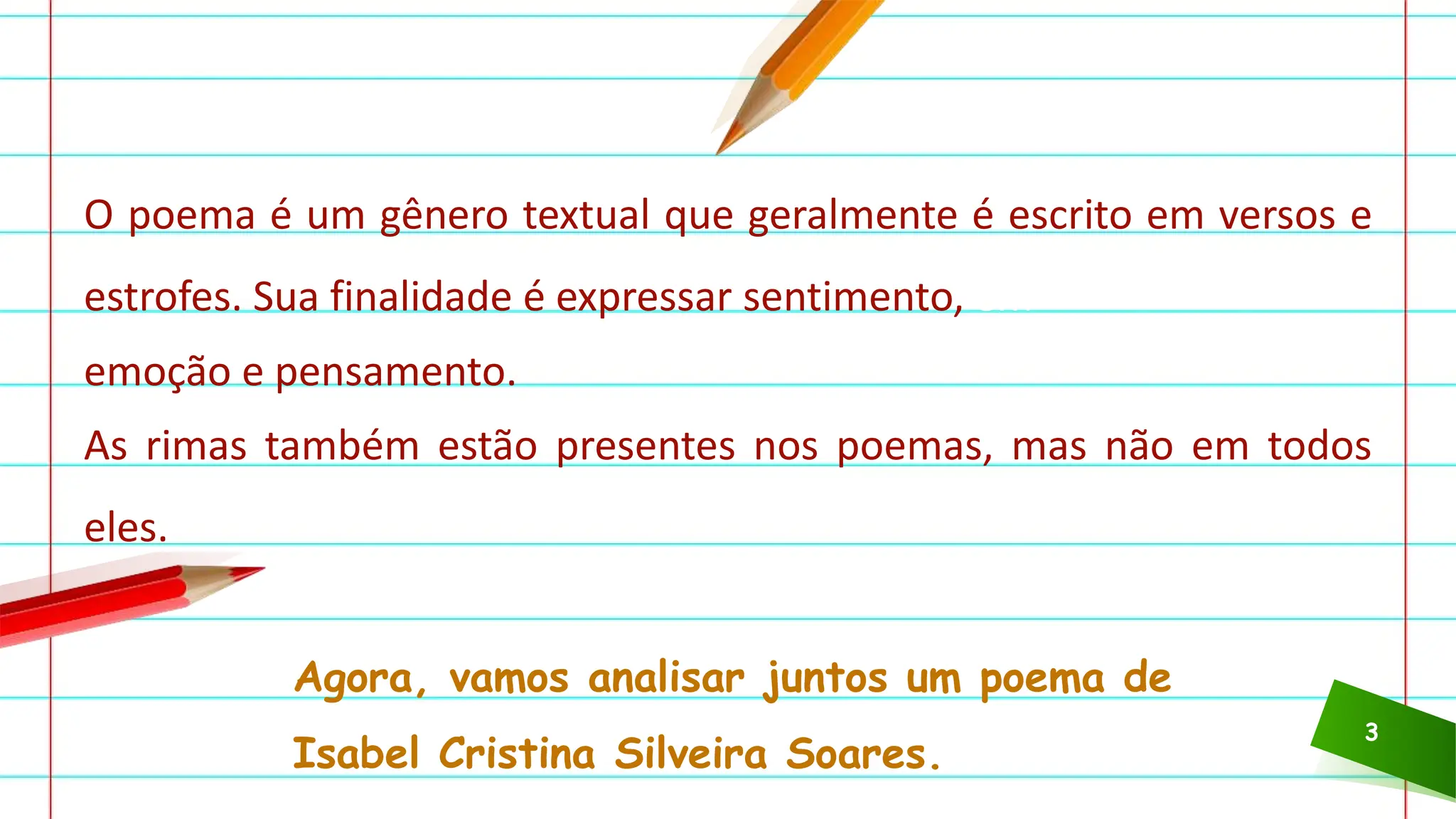 Poema e suas características, gênero textual. | PPTX