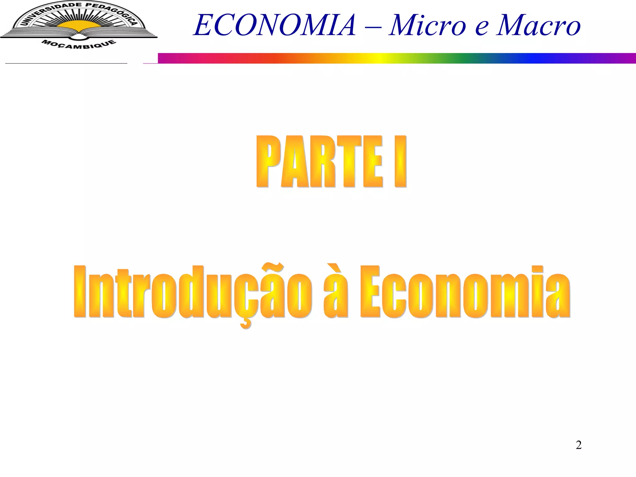 Aula 1 economia original | PPT