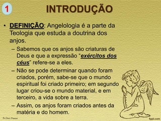 ANJOS, HOMEM, PECADO E SALVAÇÃO (AULA 02 - BÁSICO - IBADEP) | PPTX