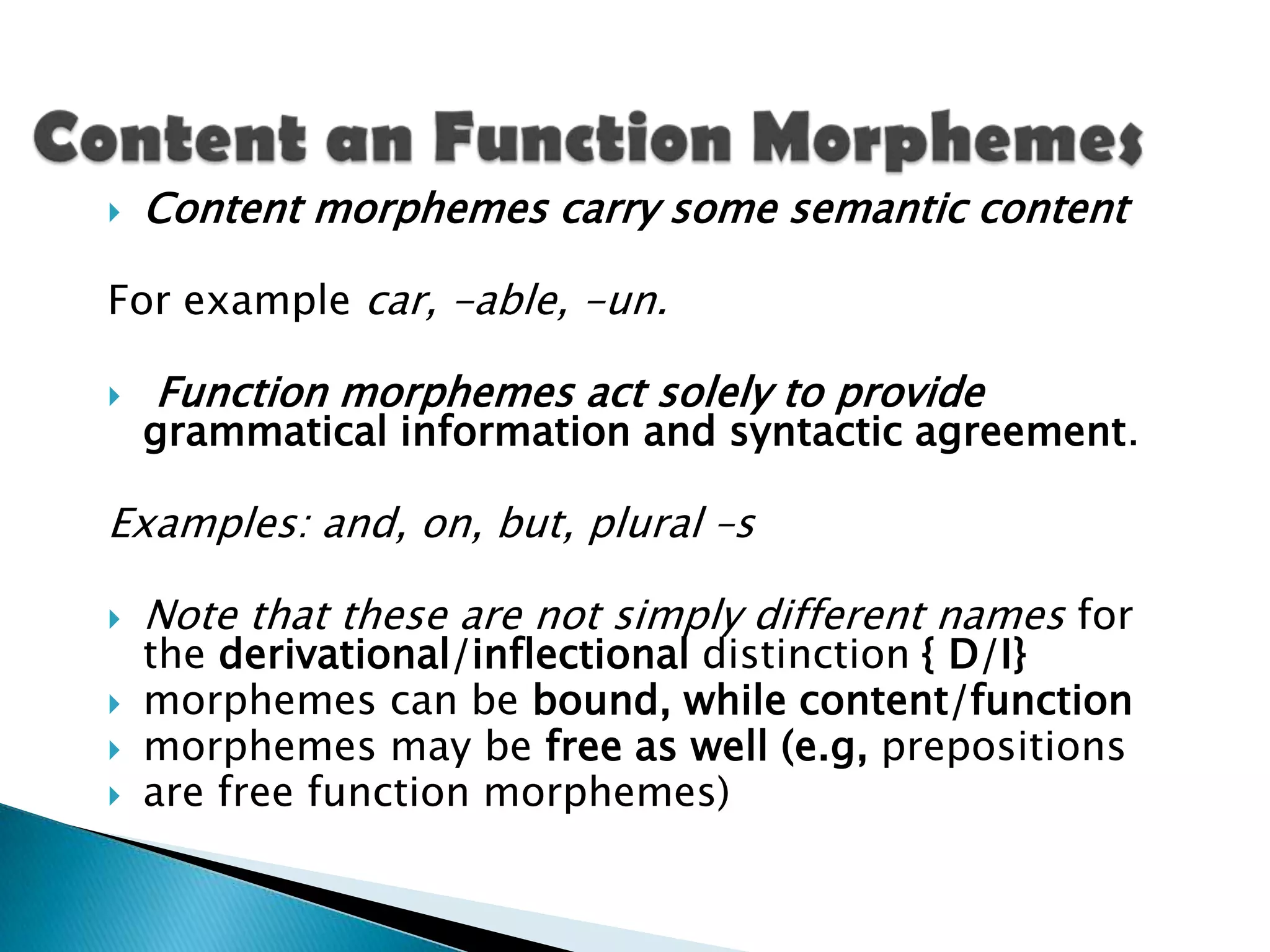 Aula 2 types of morphemes | PPTX