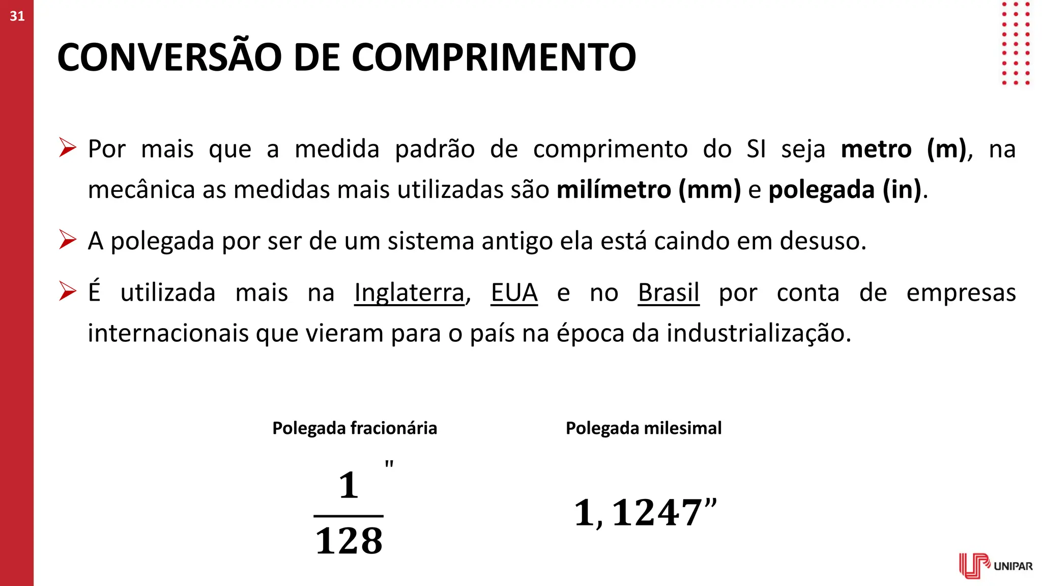 Aula 2 - Metrologia Dimensional - Unidades e conversão de medidas | PDF