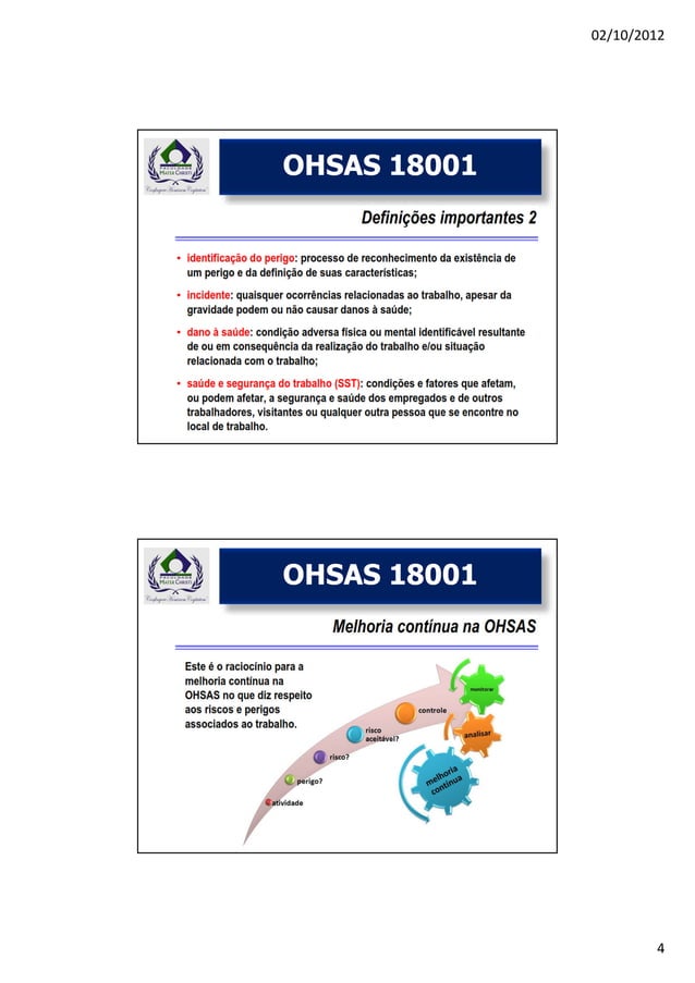 Aula 21 ohsas 18001 | PDF