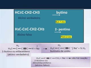 AULA 2 (25.05) - Hidrocarboneto alcano, alceno,alcadienos, alcinos ...