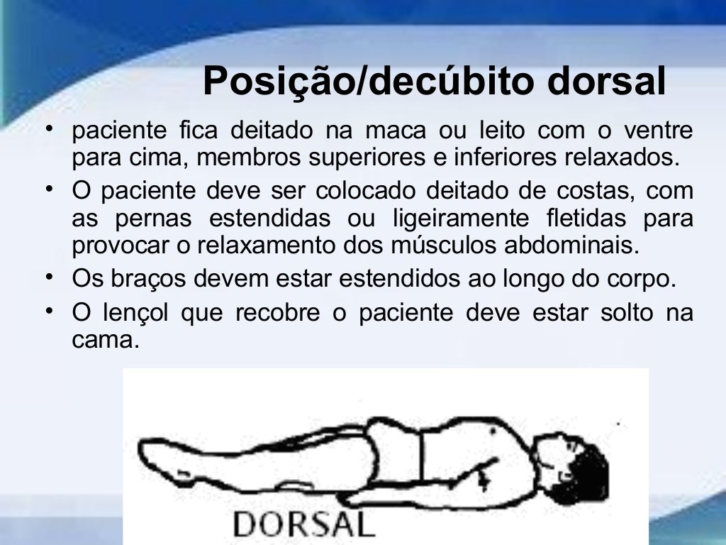 O Que Significa Decúbito Dorsal - RETOEDU