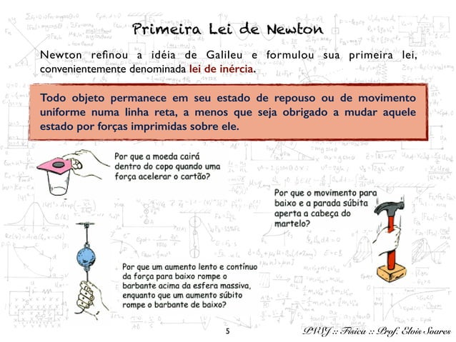 Aula 3 - Primeira lei de newton - Física - PVSJ - Prof Elvis | PPT