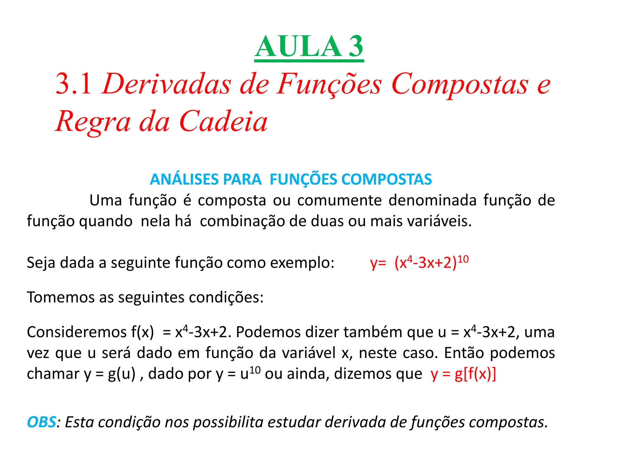 Derivadas regra da cadeia_ Técnicas de derivação | PPTX | Physics | Science
