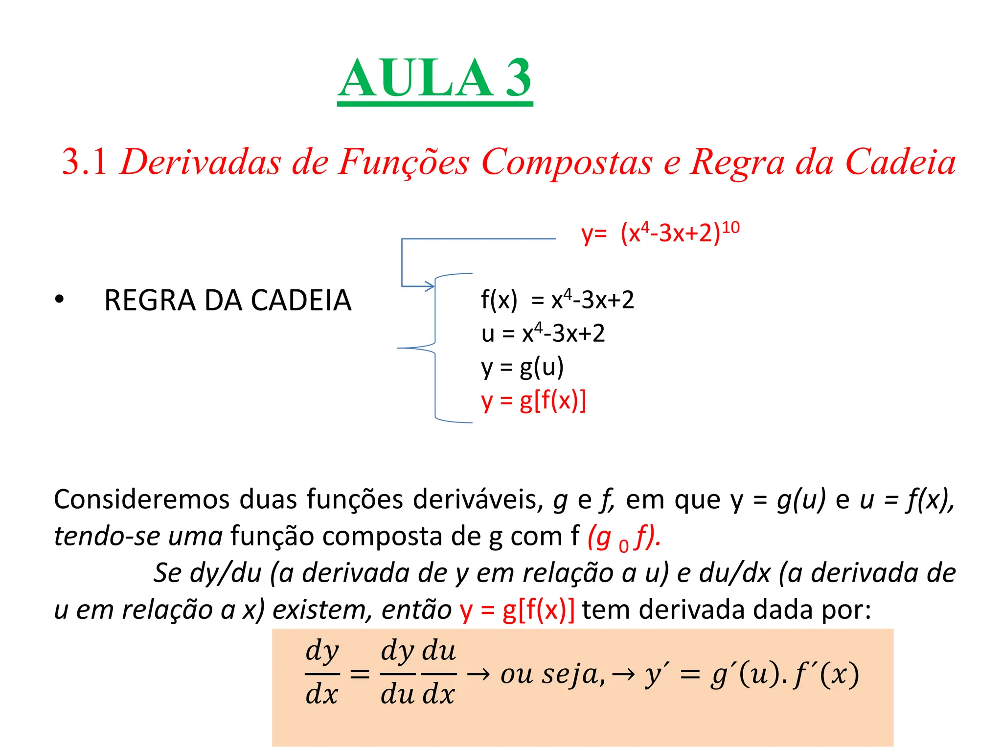 Derivadas regra da cadeia_ Técnicas de derivação | PPTX | Physics | Science