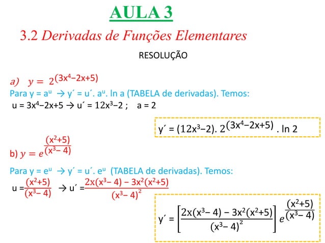 Derivadas regra da cadeia_ Técnicas de derivação | PPT