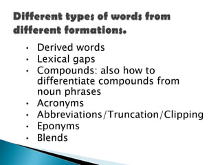 Aula 4 word formation | PPTX