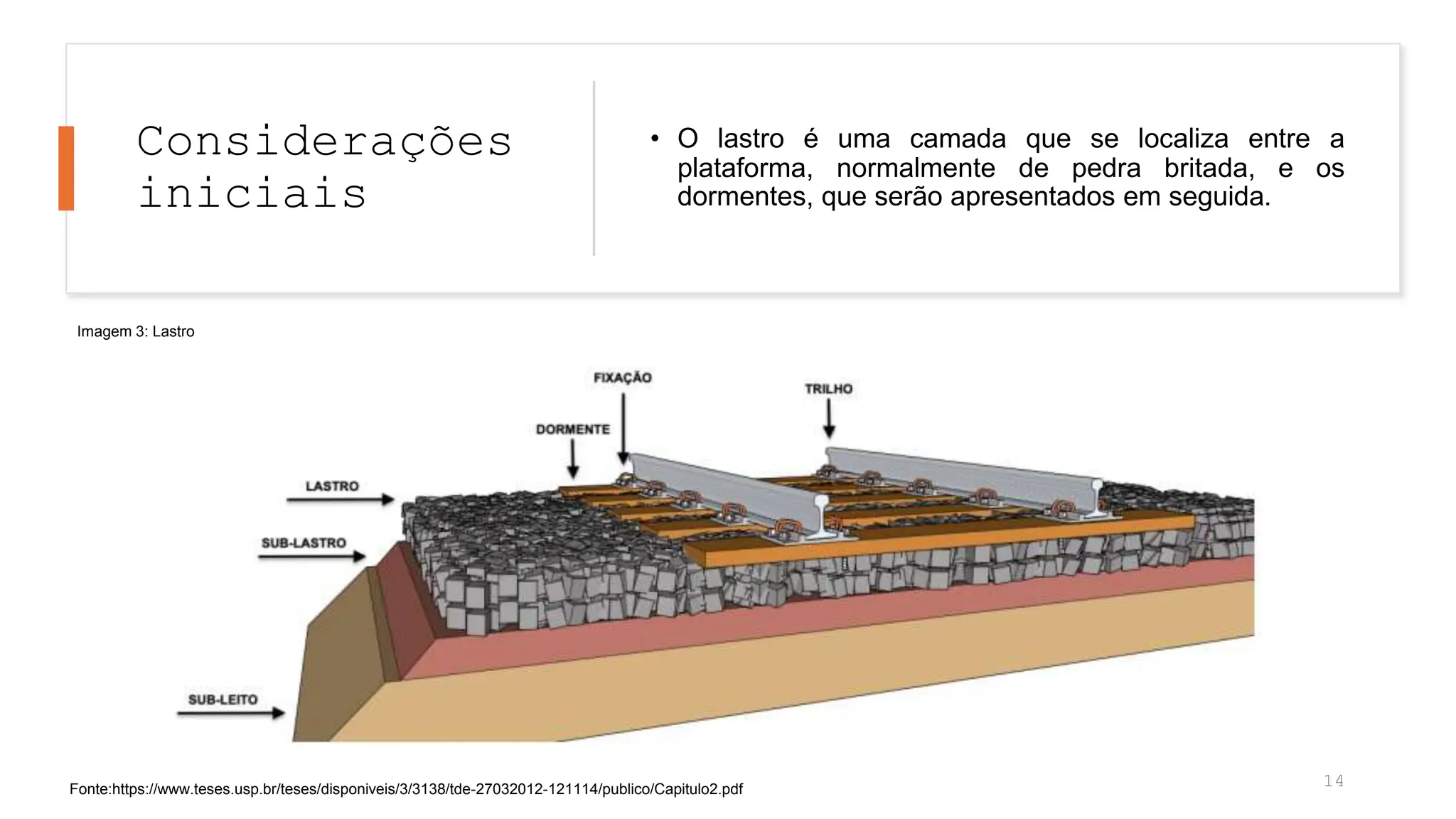 componentes de infra e superestrutura ferrovias | PPT