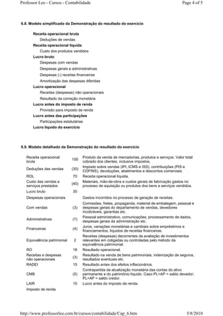 Aula 6. apuração e demonstração do resultado do exercício | PDF
