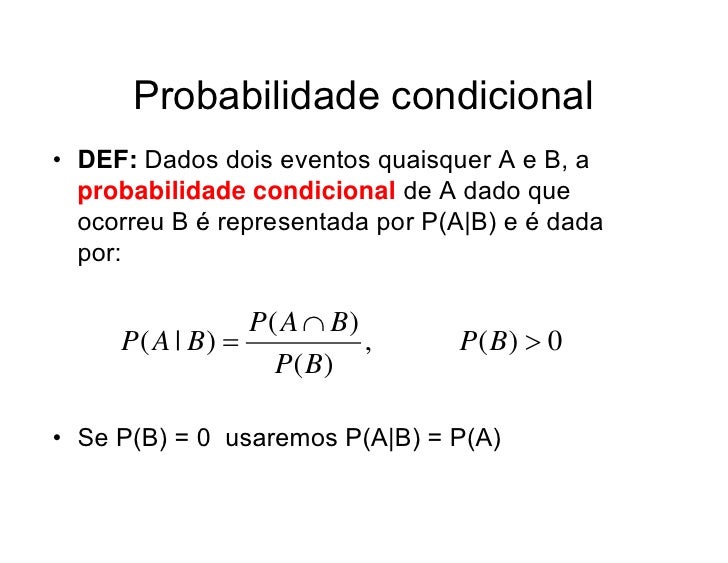 Aula 6 probabilidade condicional