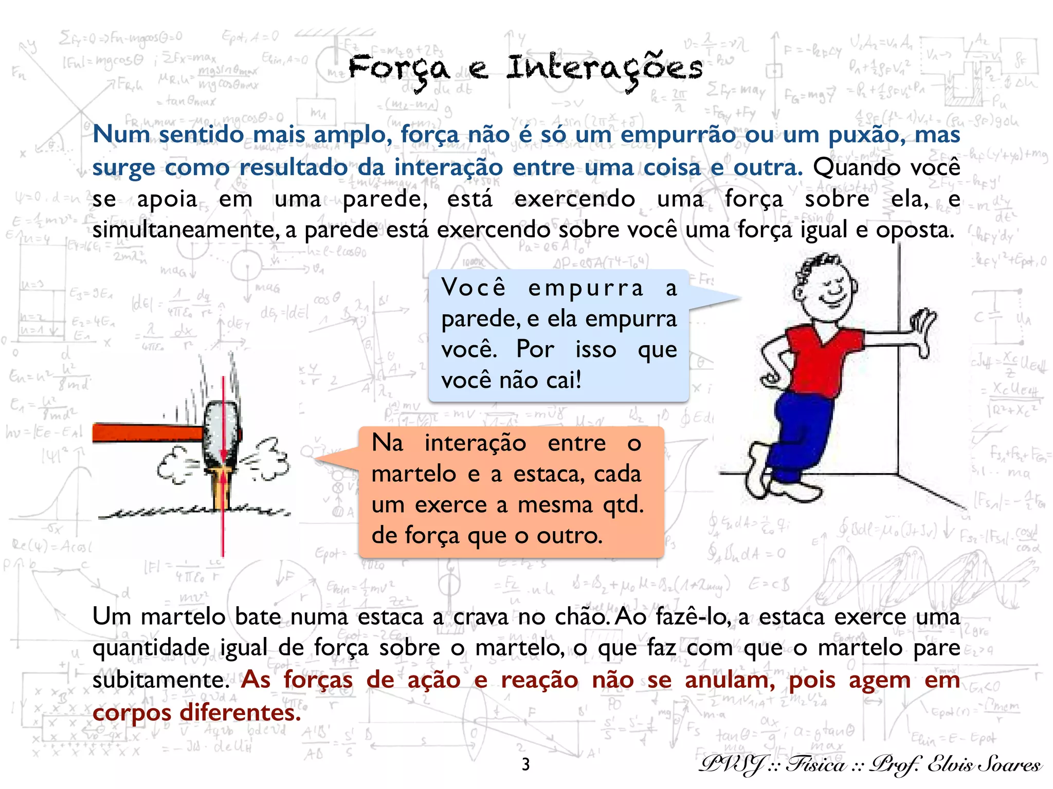 Aula 6 - Terceira Lei de Newton - Física - PVSJ - Prof Elvis | PPT