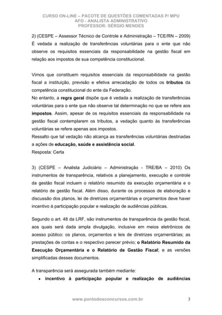 Aula 6 afo questões comentadas | PDF