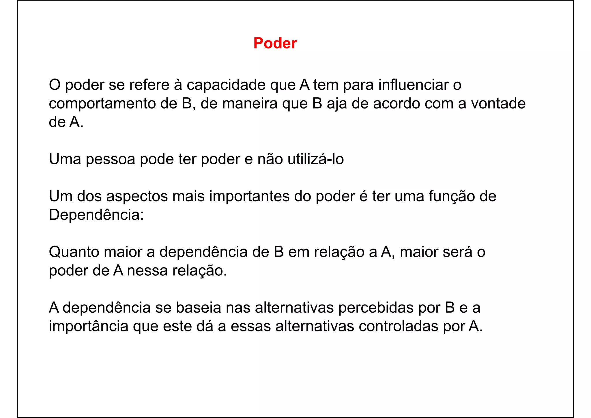 Aula 7 Conflitos e aspectos do poder | PPT