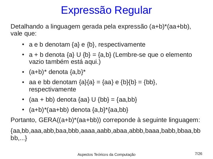 Aula 7 expressão regular