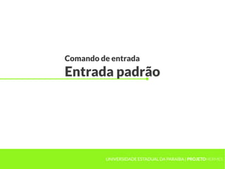 Aula 8 - Comandos de Entrada e Saída | PDF | Programming Languages | Computing