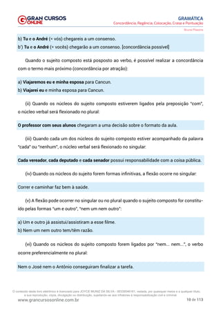 Aula 8 - Concordância, Regência, Colocação, Crase e Pontuação - Bruno ...