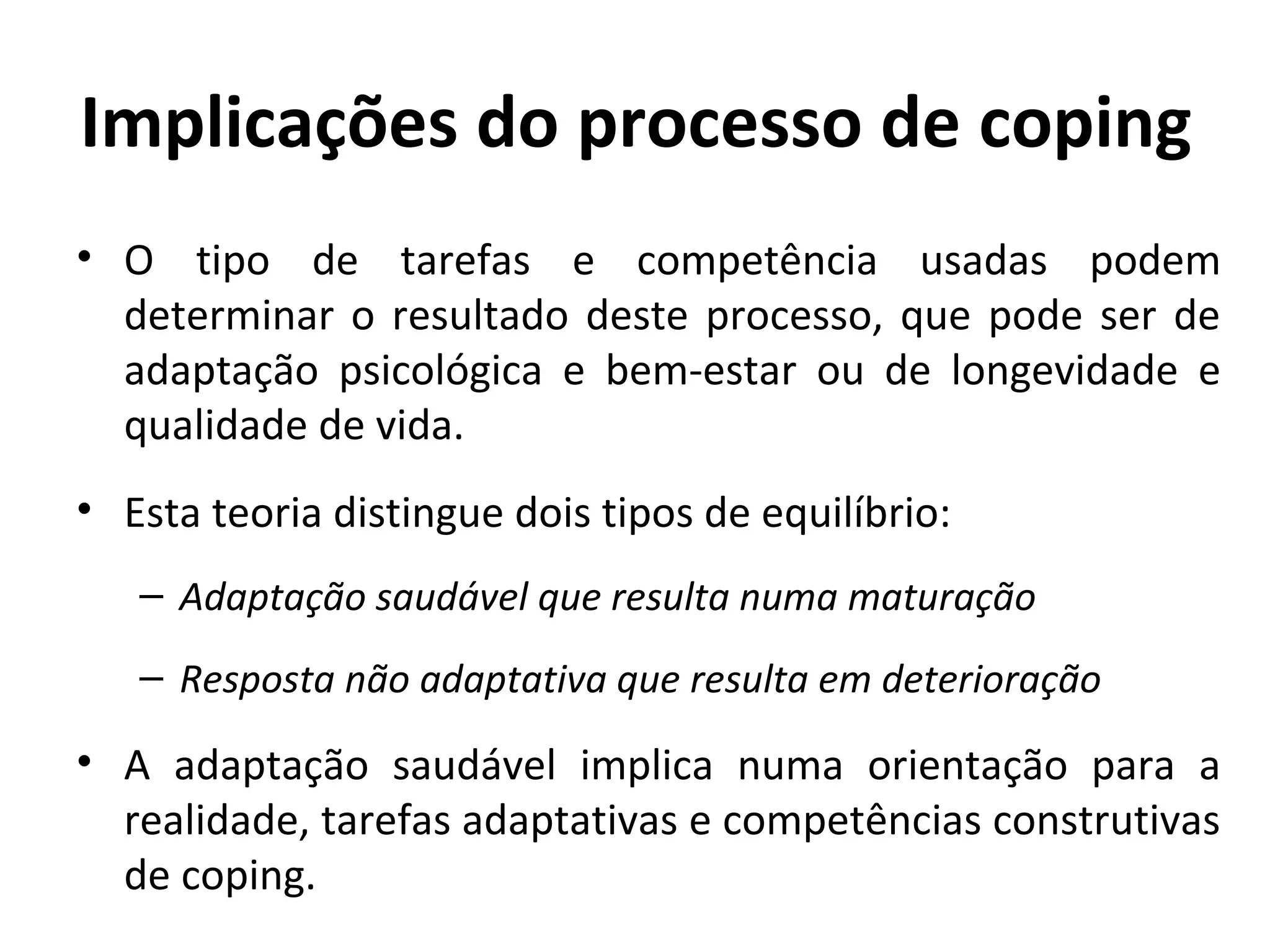 Aula 8 mecanismos de coping | PPT