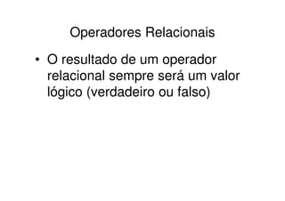 Aula 9 - Resultado Operandos Matemáticos, Operadores Aritmeticos ...