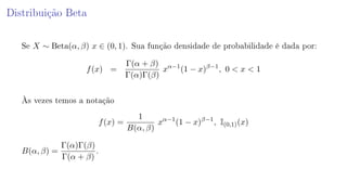 Média e Variância da Distribuição Beta de Probabilidades | PPT