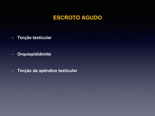 Aula abdome agudo na criança e adolescente , e escroto agudo | PPTX