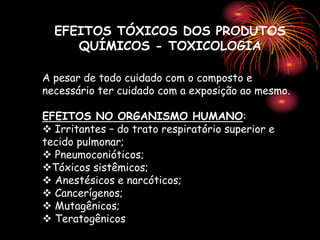 Aula de reatividade, toxicologia e incompatibilidade de produtos ...
