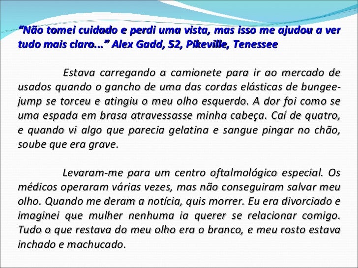 Redação: Relato Pessoal