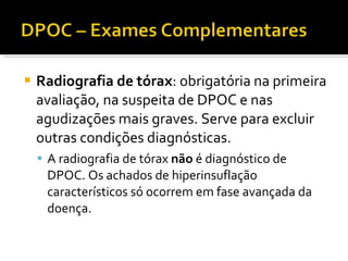 DPOC - Doenca Pulmonar Obstrutiva Cronica | PPT