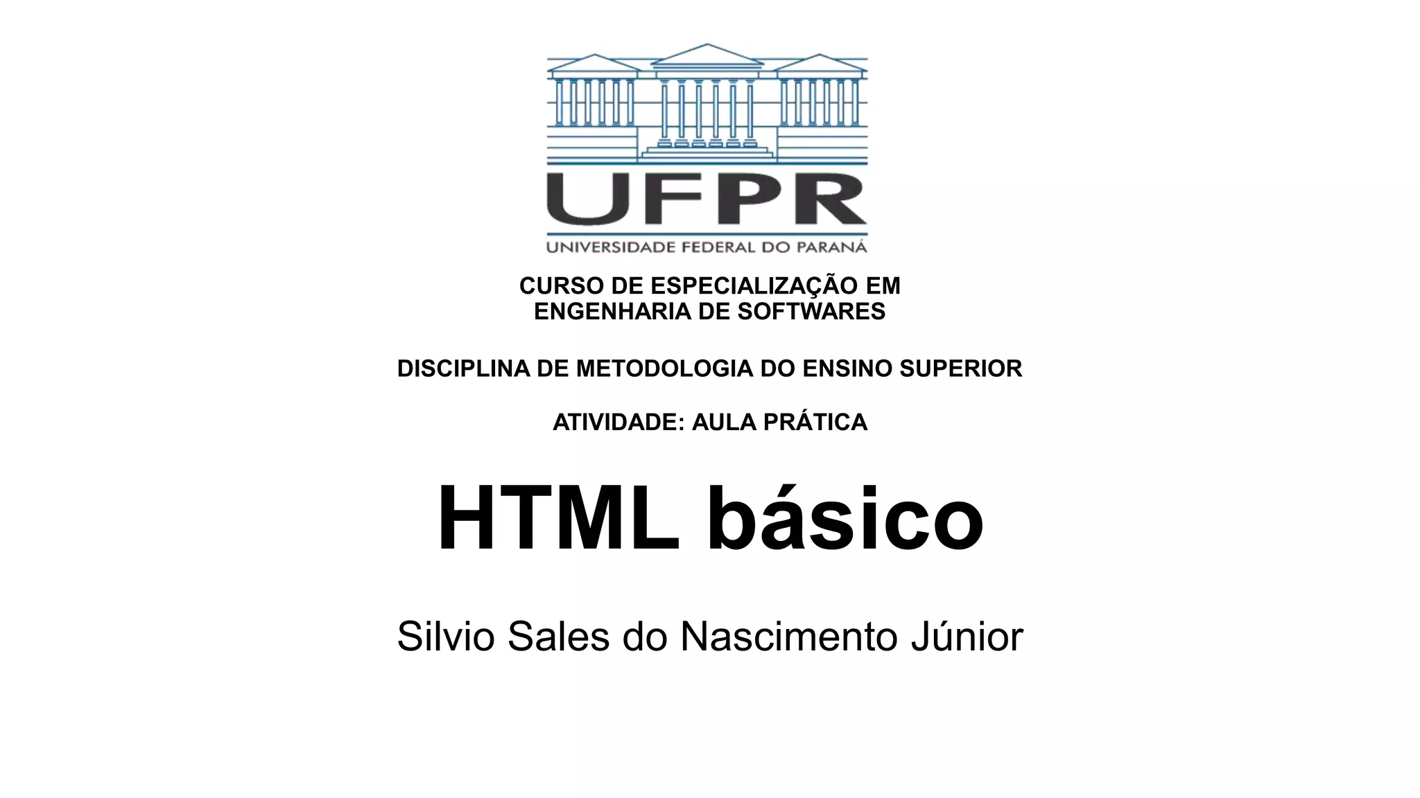 Apresentação Para Aula De Html Básico Ppt
