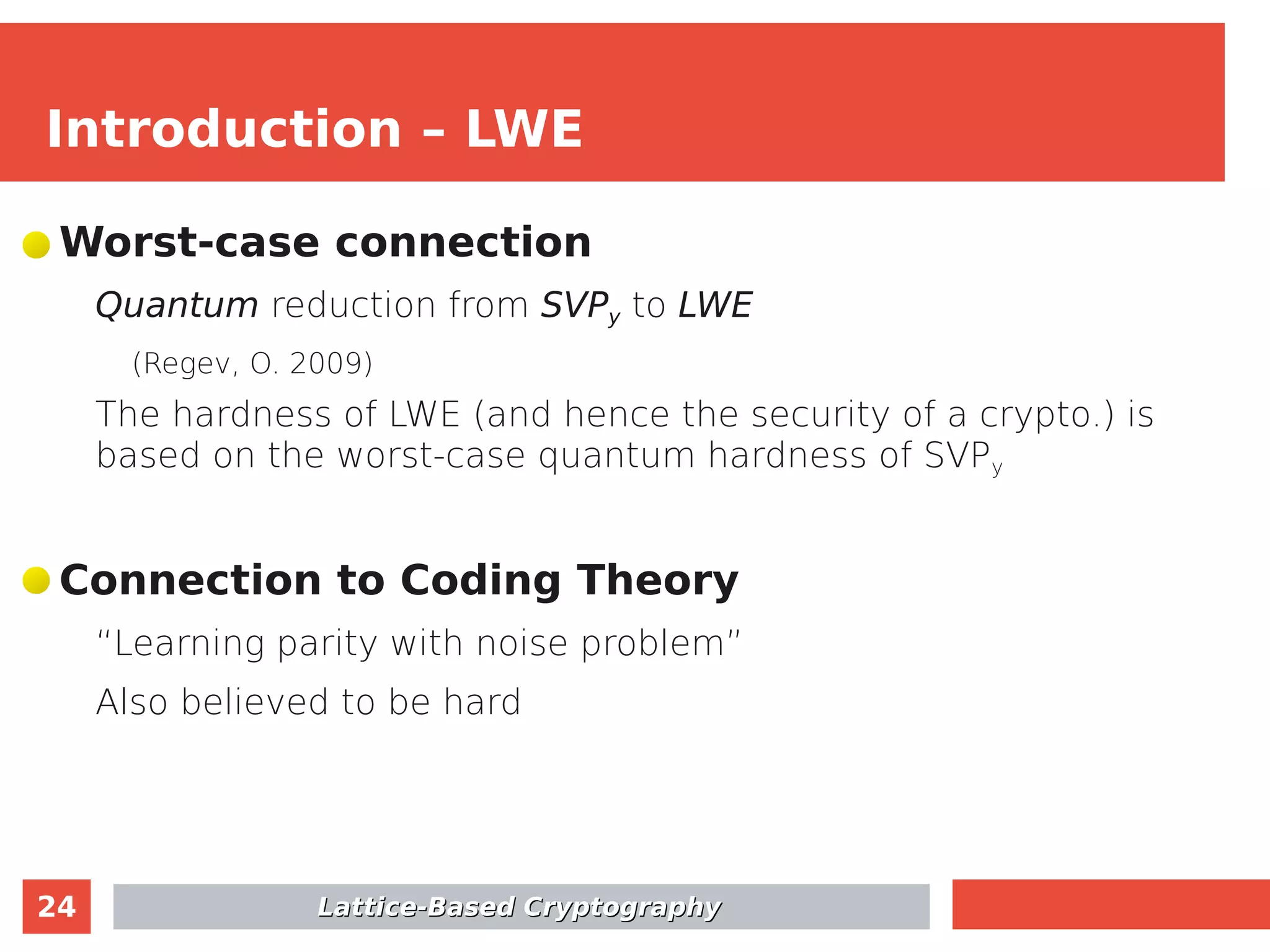 Introduction Lattice Based Cryptography Ppt