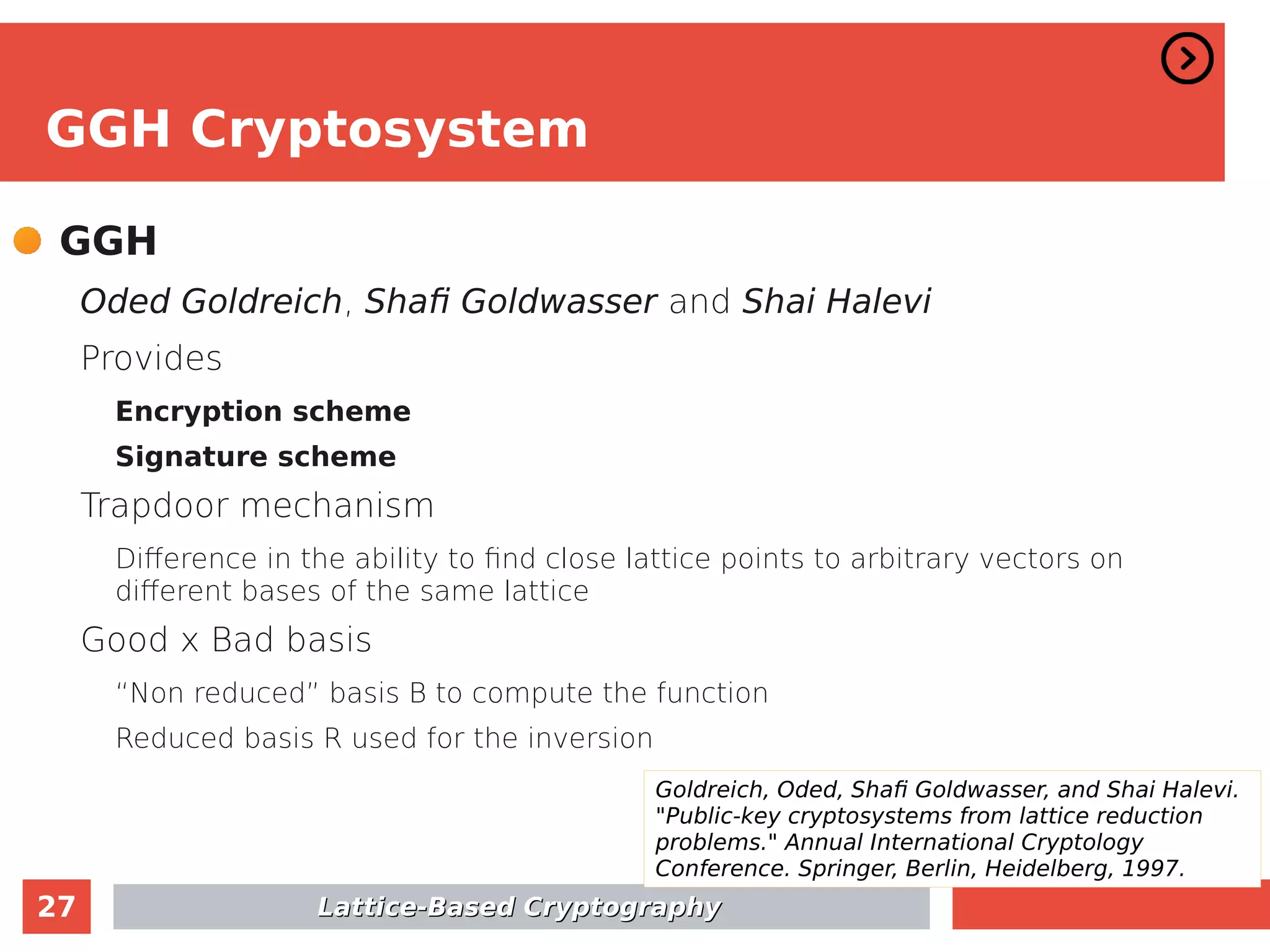 Introduction Lattice Based Cryptography Ppt